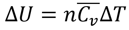 Solved ΔU = nC,ΔT η | Chegg.com