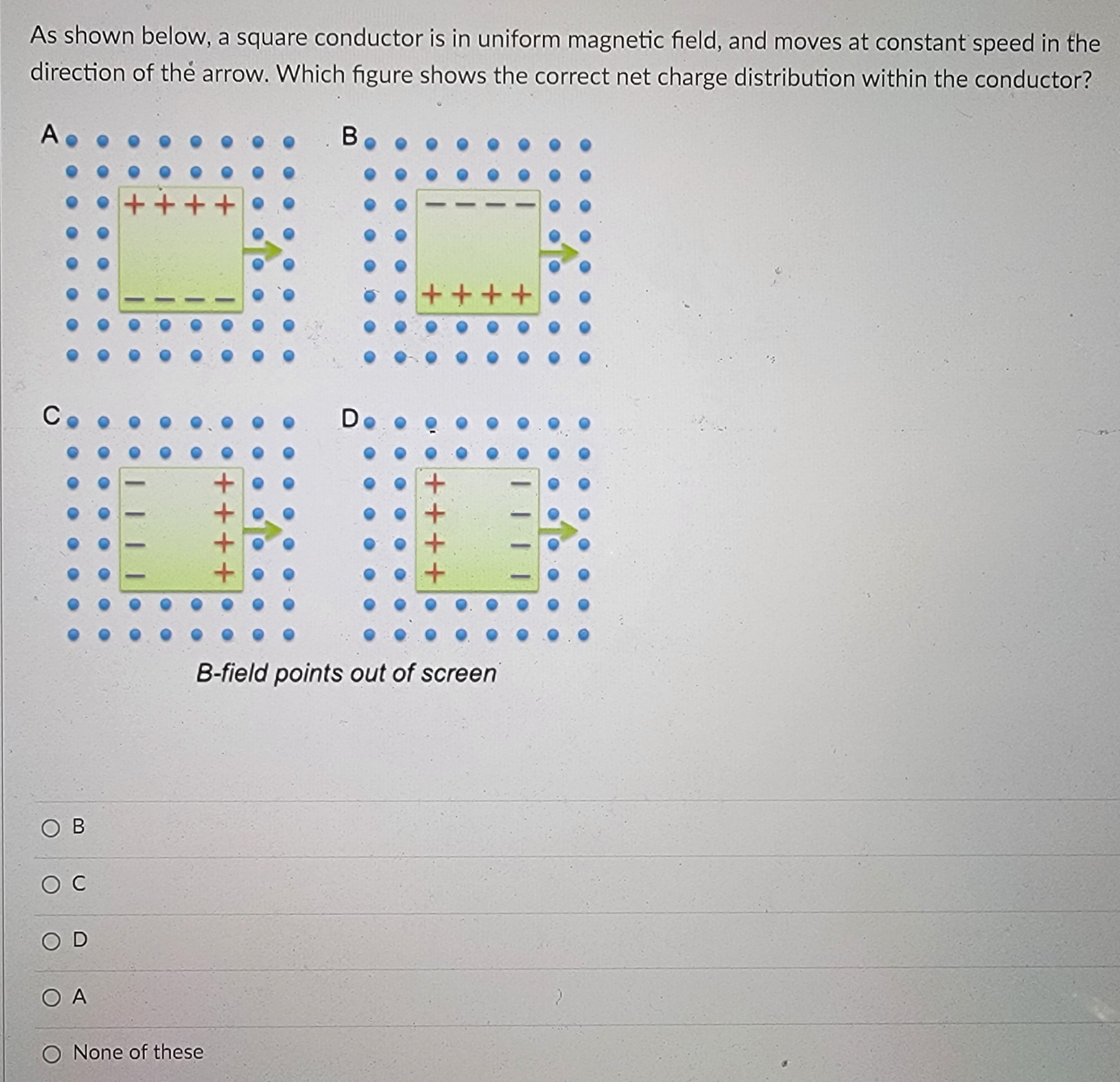 Solved As shown below, a square conductor is in uniform | Chegg.com