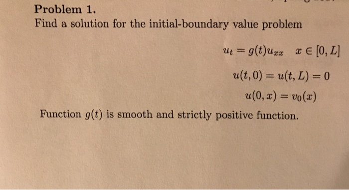 Solved Find a solution for the initial boundary value | Chegg.com
