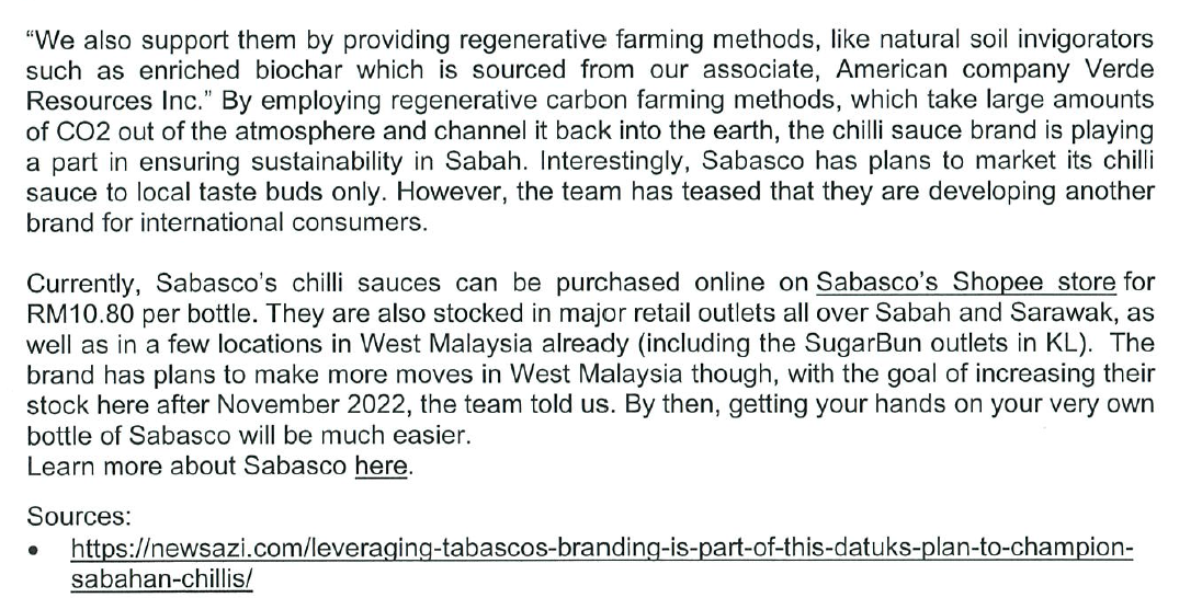 Build an Ansoff Matrix for Sabasco by SugarBun. | Chegg.com