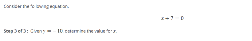 Solved Consider the following equation. x + 7 = 0 Step 3 of | Chegg.com