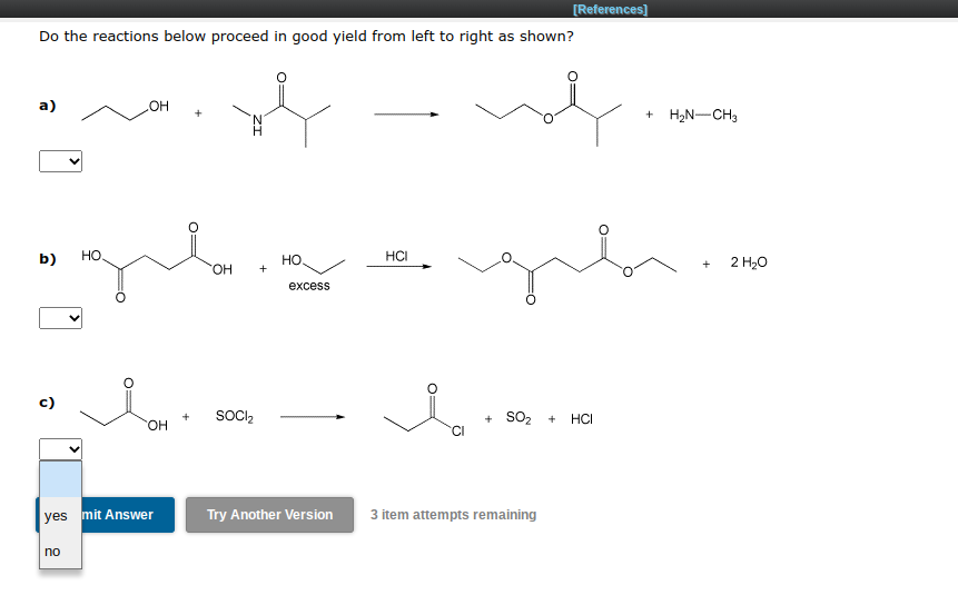 Solved Do the reactions below proceed in good yield from | Chegg.com