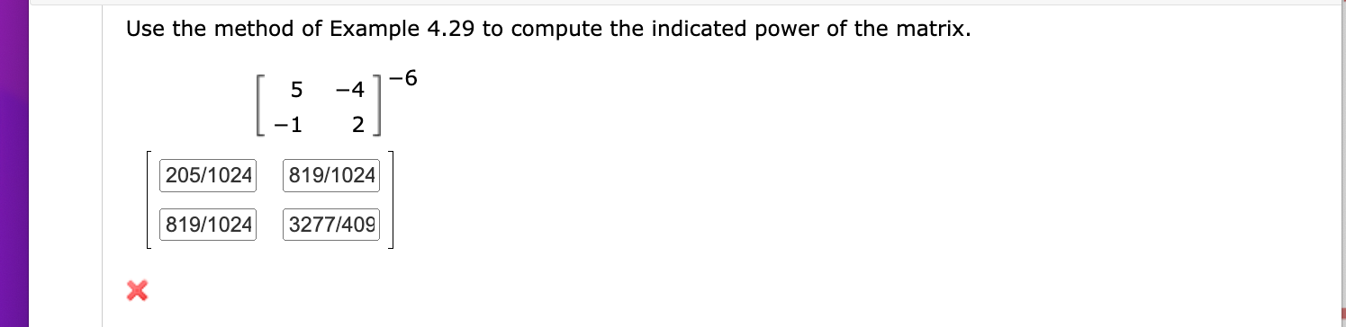 Solved Use the method of Example 4.29 to compute the | Chegg.com