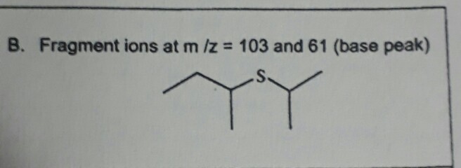 Solved Identify the site of initial ionization under the | Chegg.com