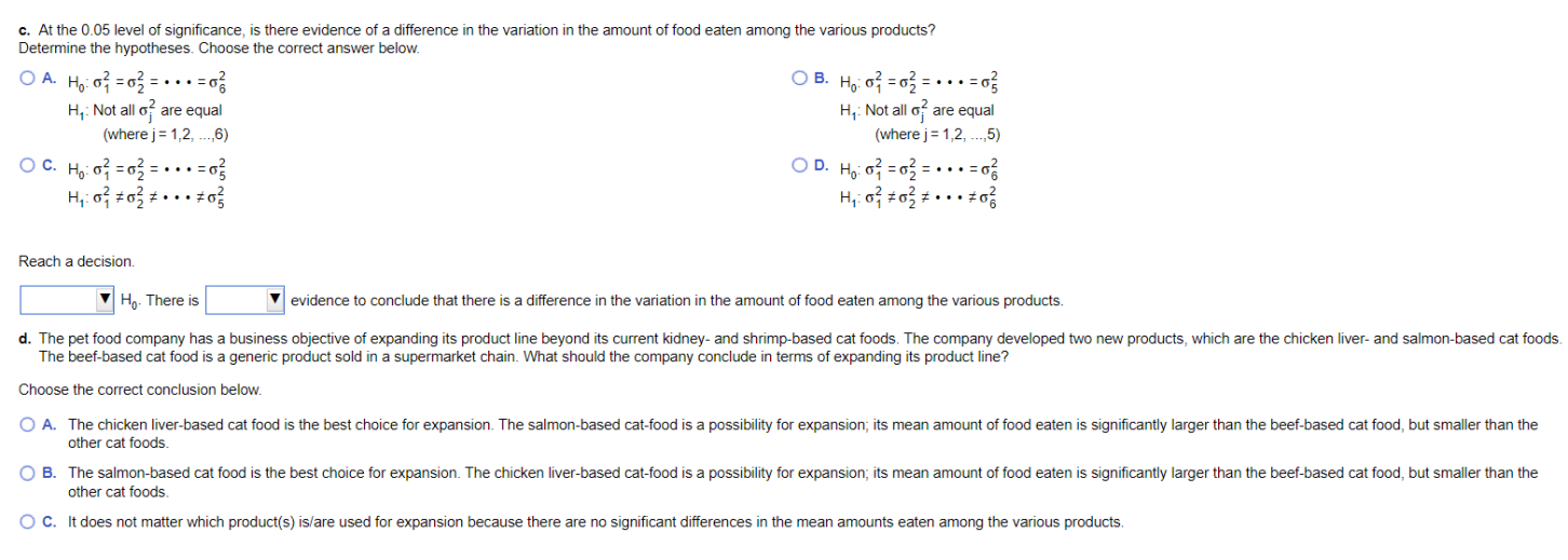 Solved experiment are summarized in the accompanying table. | Chegg.com