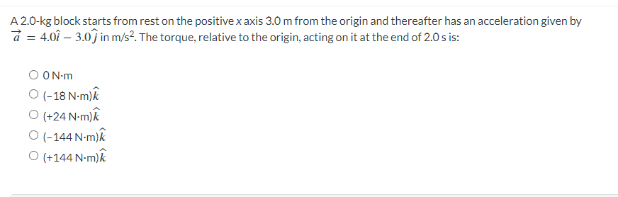 Solved A 2.0-kg block starts from rest on the positive x | Chegg.com