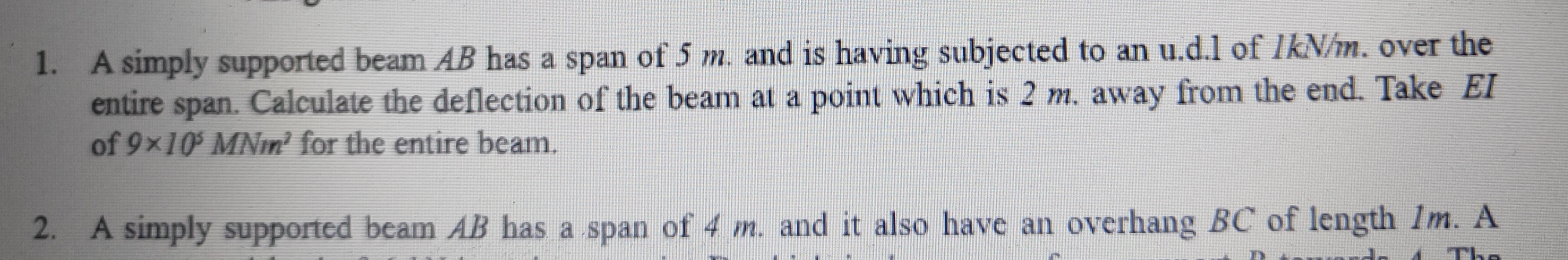Solved A simply supported beam AB ﻿has a span of 5m. ﻿and is | Chegg.com