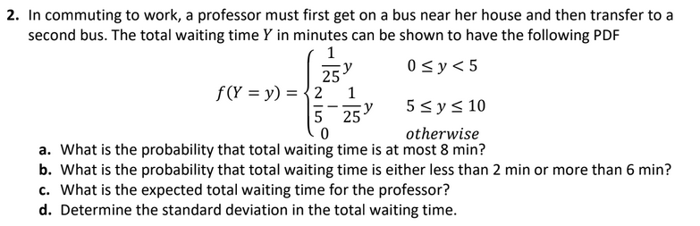 Solved 251 2. In commuting to work, a professor must first | Chegg.com