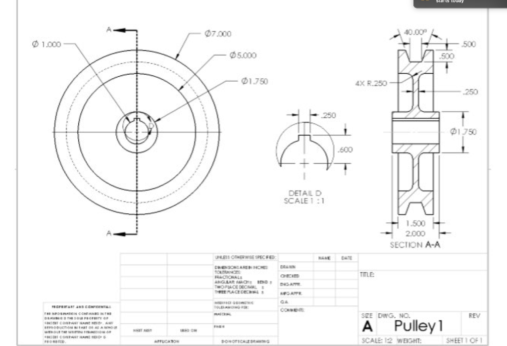 Solved How to draw the groove with that angle on the | Chegg.com