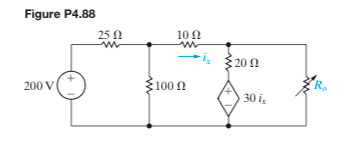 Solved The variable resistor (Ro ) in the circuit in Fig. | Chegg.com