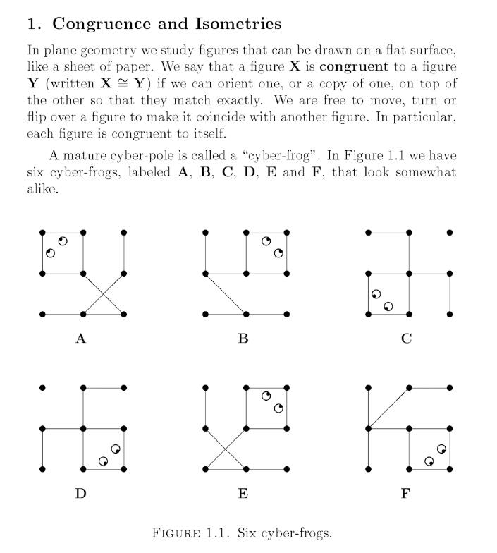 Solved 1. Congruence and Isometries In plane geometry we | Chegg.com
