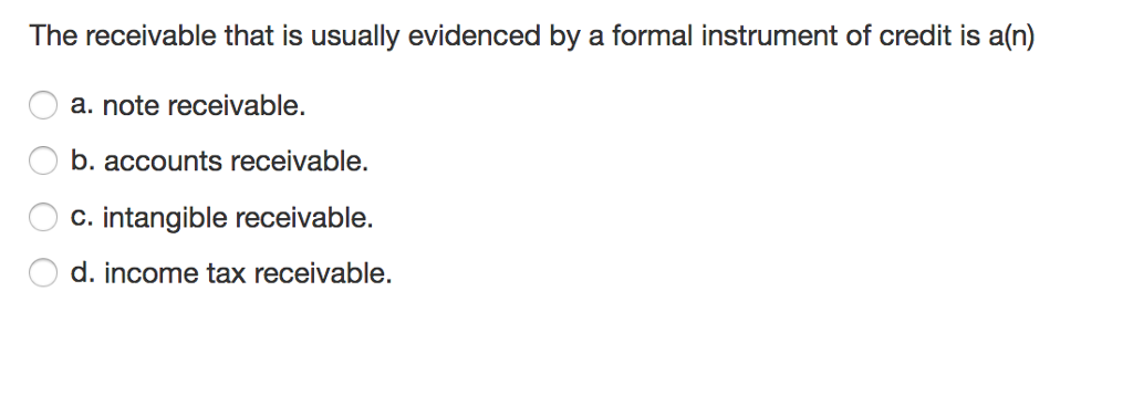 Solved The category of "Other Receivables" does not include | Chegg.com