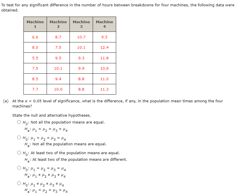 Solved To test for any significant difference in the number | Chegg.com