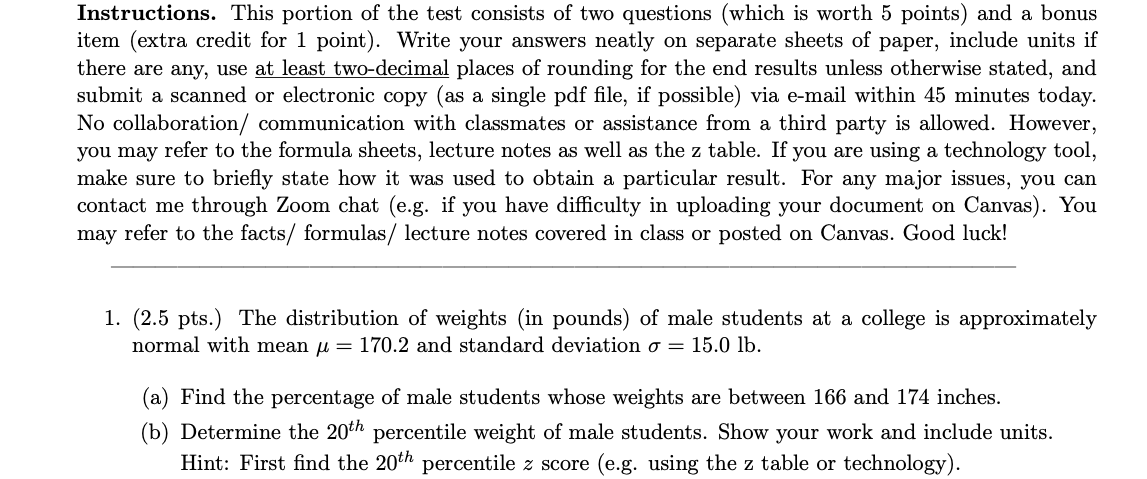 Solved Instructions. This portion of the test consists of | Chegg.com