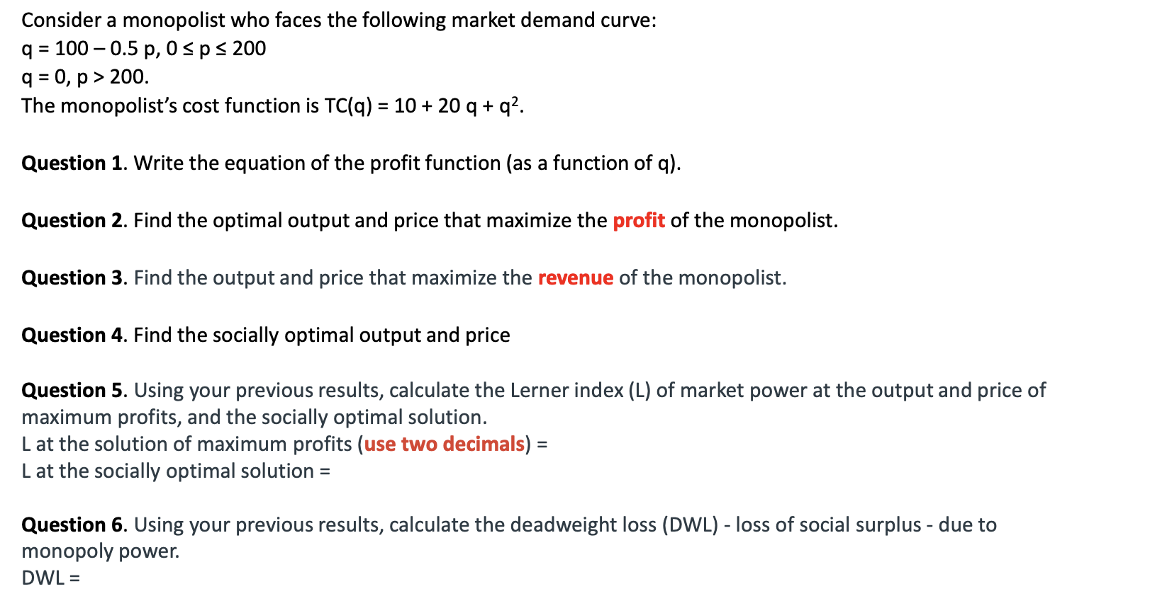 Solved Consider a monopolist who faces the following market | Chegg.com