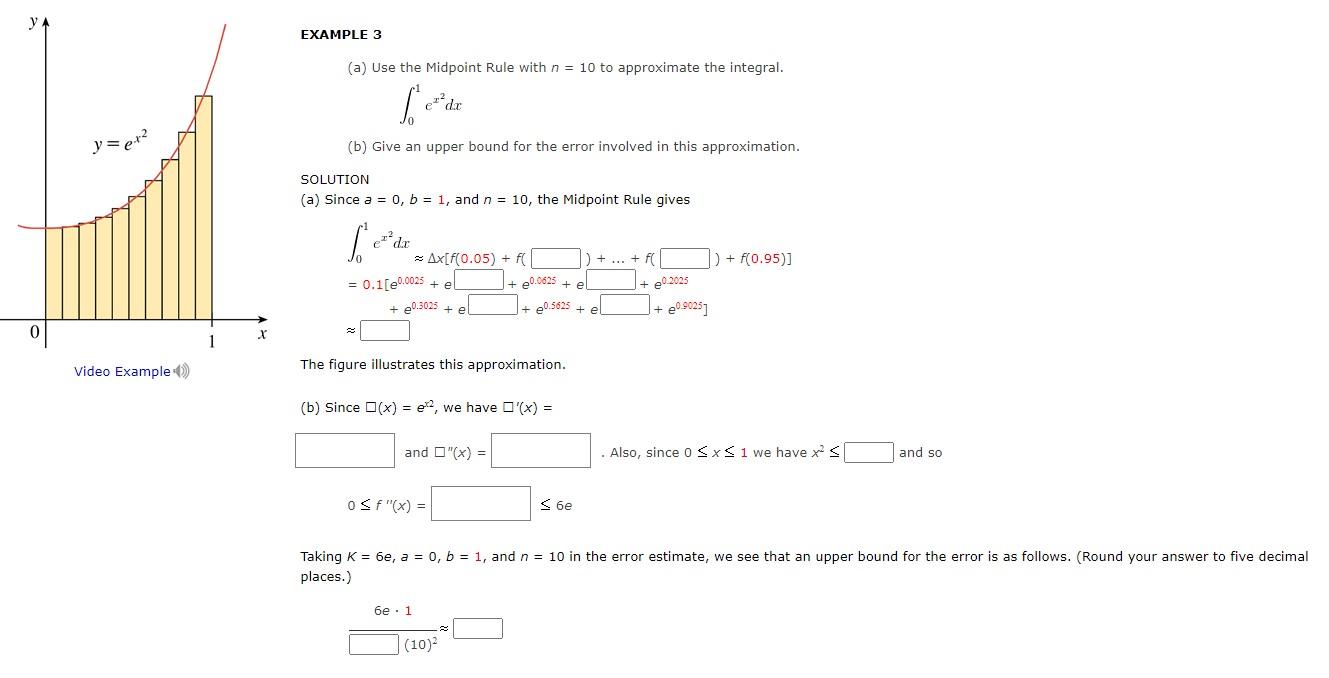 Solved EXAMPLE 3 (a) Use the Midpoint Rule with n = 10 to | Chegg.com