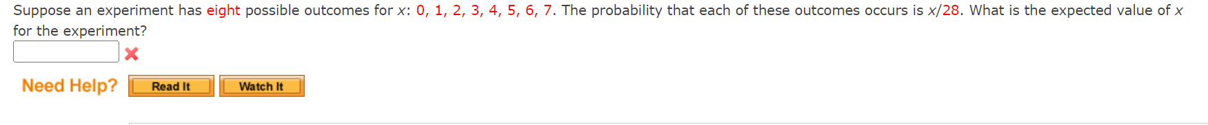 Solved Suppose an experiment has eight possible outcomes for | Chegg.com