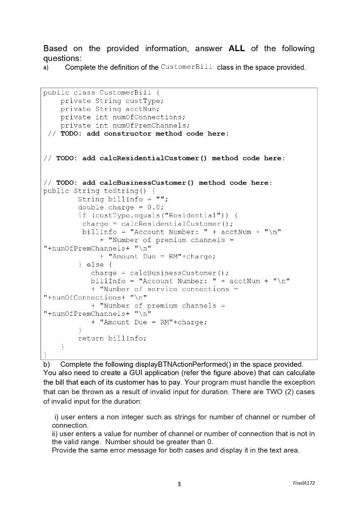 Solved Exercise Gui 1 A Local Satellite Television Company 