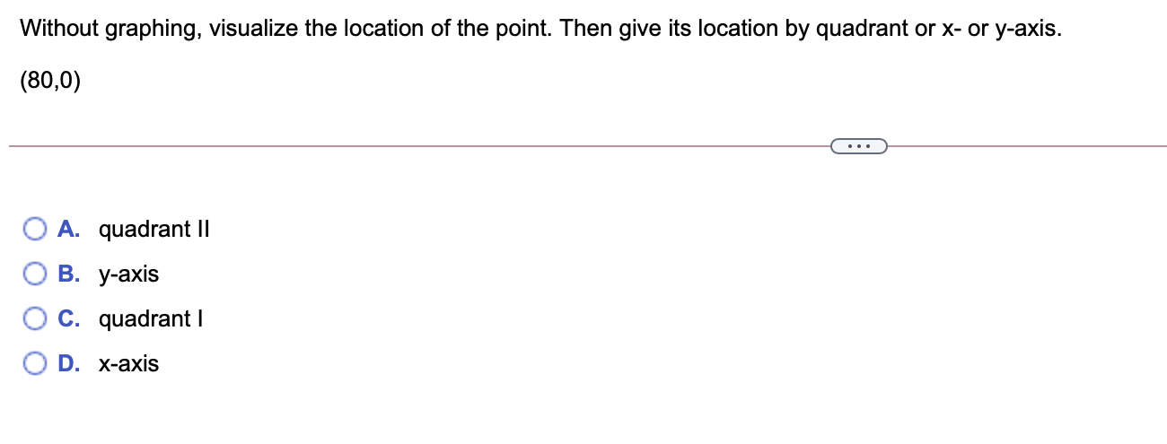 Solved Without graphing, visualize the location of the | Chegg.com