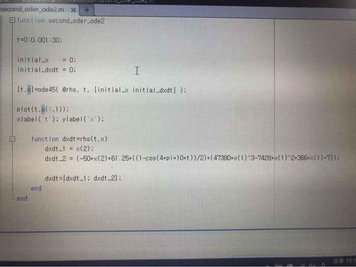 Solved I'm trying to solve this problem by using matlab. But | Chegg.com
