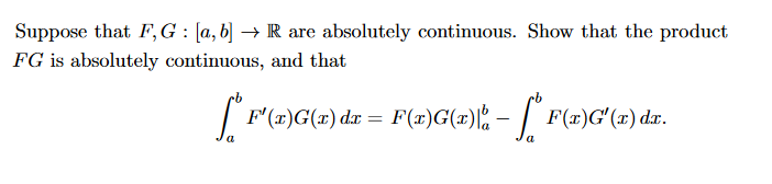 Solved Suppose that F,G:[a,b]→R are absolutely continuous. | Chegg.com