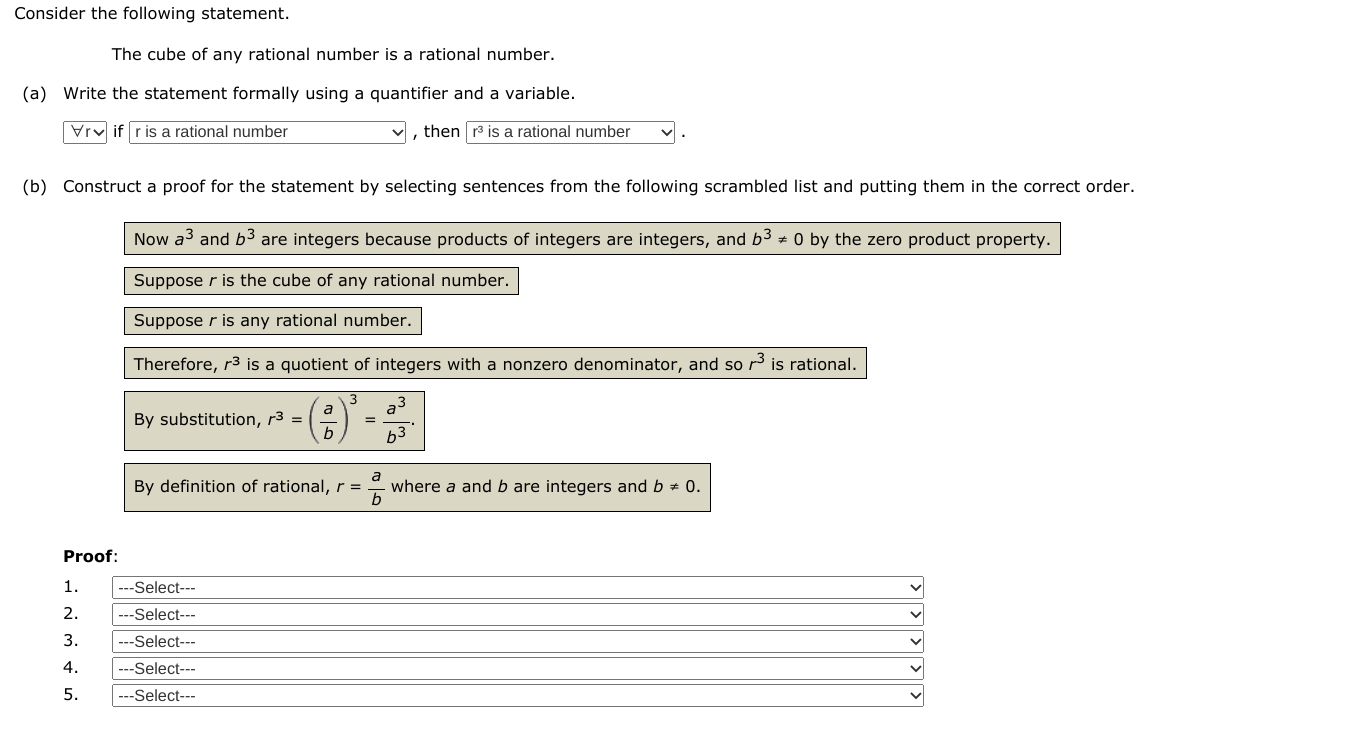 Solved Consider the following statement. The cube of any | Chegg.com