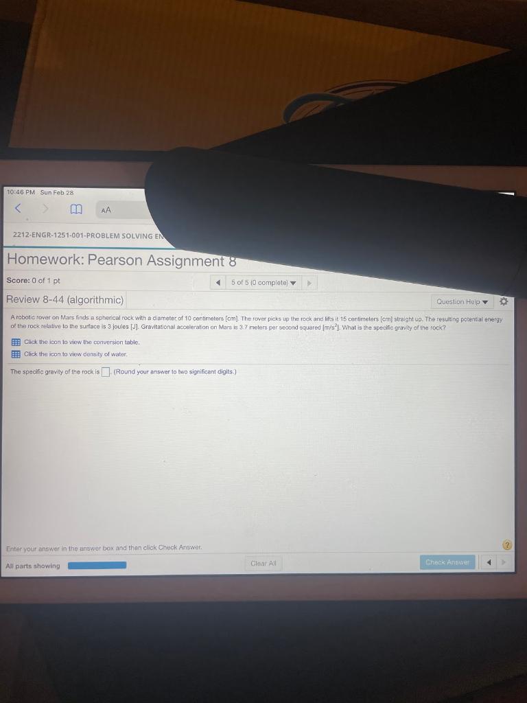 Solved 10:46 PM Sun Feb 28 AA 2212-ENGR-1251-001-PROBLEM | Chegg.com