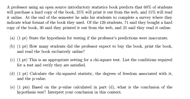 Solved A professor using an open source introductory | Chegg.com