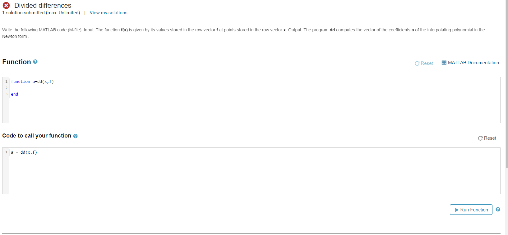 1 solution submitted (max: Unlimited) | View my | Chegg.com