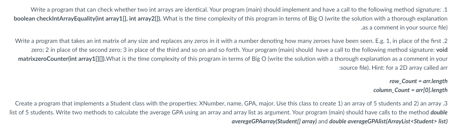 Solved Write A Program That Can Check Whether Two Int Arrays 9486
