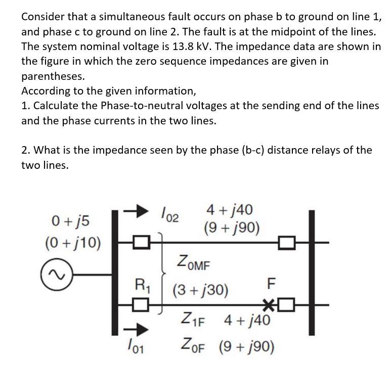 Consider that a simultaneous fault occurs on phase b | Chegg.com