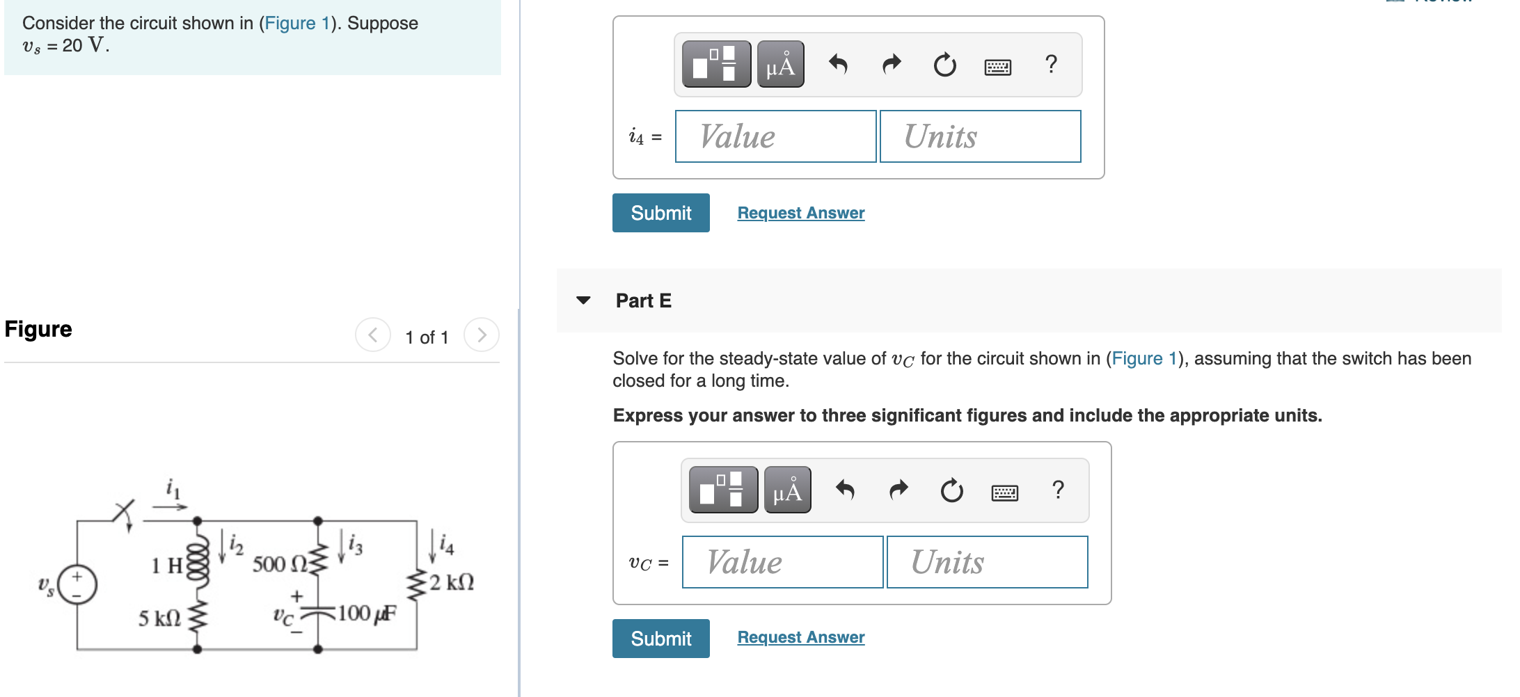 Solved Review Consider the circuit shown (Figure 1). Suppose | Chegg.com
