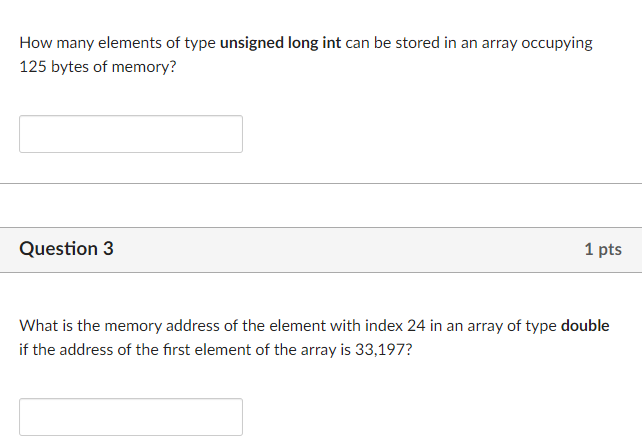 Solved How many bytes of memory are occupied by an array of | Chegg.com