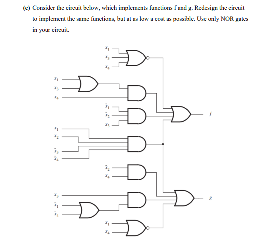 Solved (c) Consider the circuit below, which implements | Chegg.com