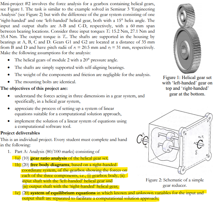 Mini-project #2 involves the force analysis for a | Chegg.com