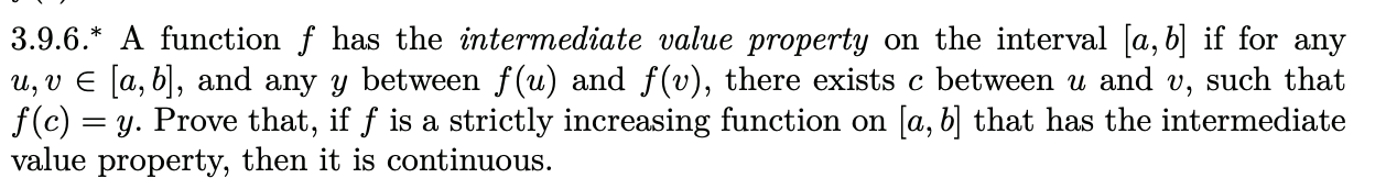 Solved 3.9.6.* A function f has the intermediate value | Chegg.com