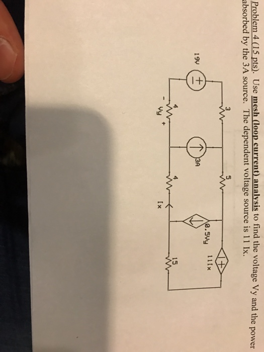 Solved Use mesh (loop current) analysis to find the voltage | Chegg.com