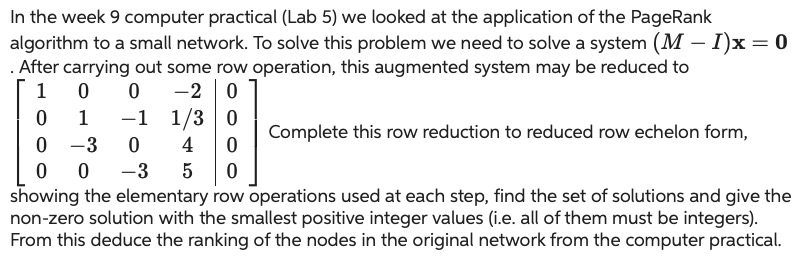 Solved In the week 9 computer practical (Lab 5) we looked at | Chegg.com