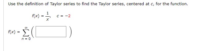 Solved Use the definition of Taylor series to find the | Chegg.com