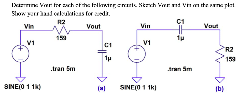 Solved Determine Vout for each of the following circuits. | Chegg.com