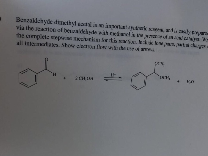 Solved Benzaldehyde dimethyl acetal is an important | Chegg.com