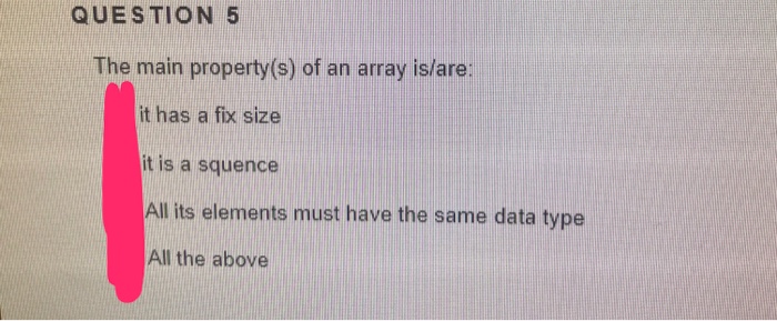Solved QUESTION 1 An array is passed to a function by | Chegg.com