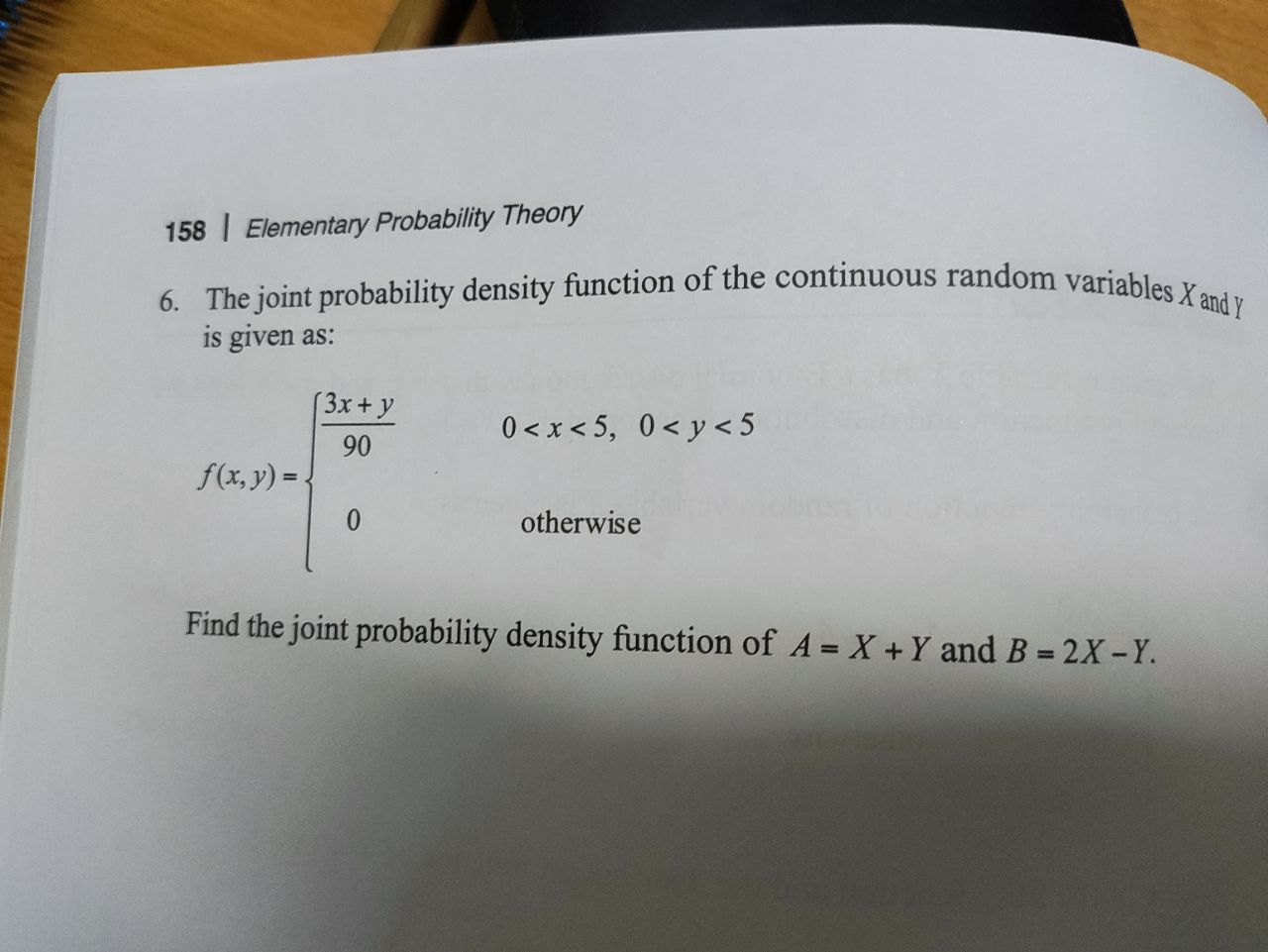 Solved 6. The joint probability density function of the | Chegg.com