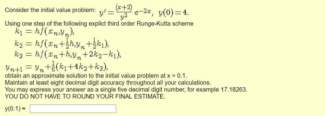 Solved Consider the initial value problem: Using one | Chegg.com