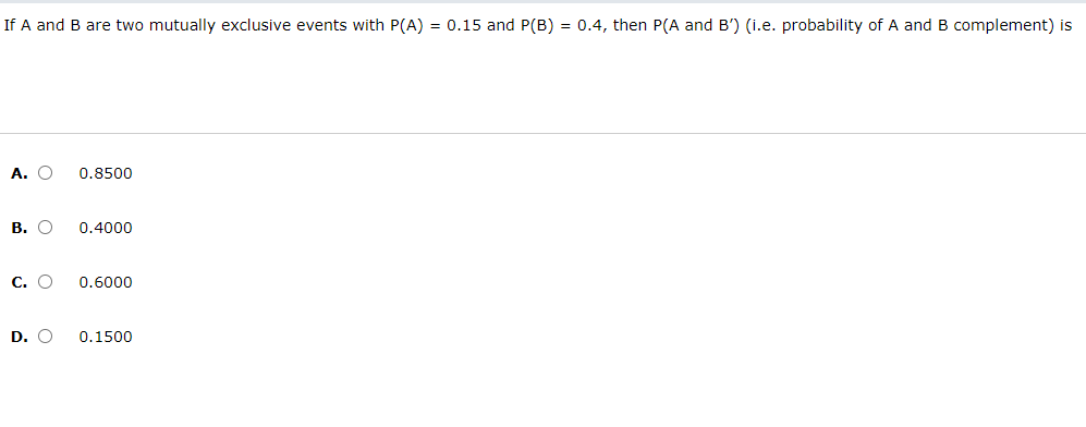 Solved If A and B are two mutually exclusive events with | Chegg.com