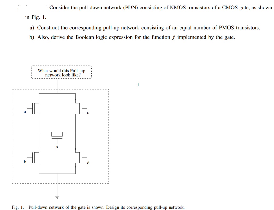 Solved . Consider the pull-down network (PDN) consisting of | Chegg.com