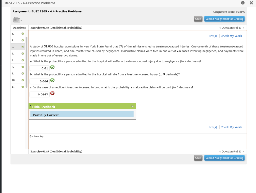 Solved BUSI 2305 -4.4 Practice Problems X Assignment: BUSI | Chegg.com
