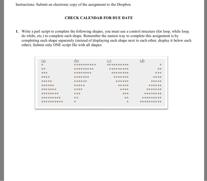 Solved Instructions Submit An Electronic Copy Of The