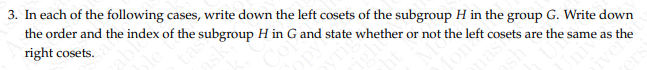 Solved 3. In each of the following cases, write down the | Chegg.com