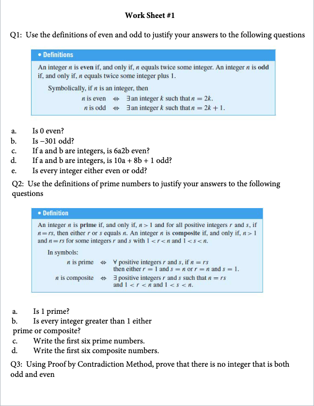 Solved Using Proof by ﻿Contradiction Method, prove that | Chegg.com